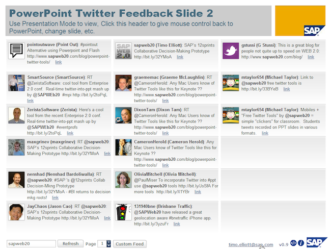 Free PowerPoint Twitter Tools, herramientas para integrar Twitter en nuestras presentaciones