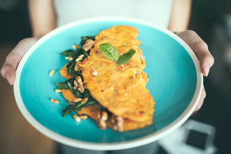 Omelette campestre. Receta facil de la comida mexicana para el desayuno