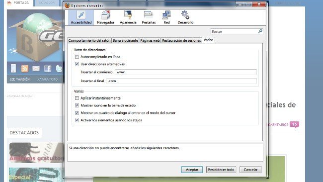 Gui:config, cambia el about:config de Firefox desde una interfaz más ...