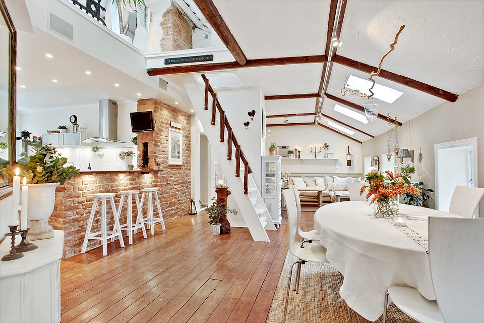 ¿Te gusta el estilo Shabby Chic? Te encantará este fantástico loft sueco