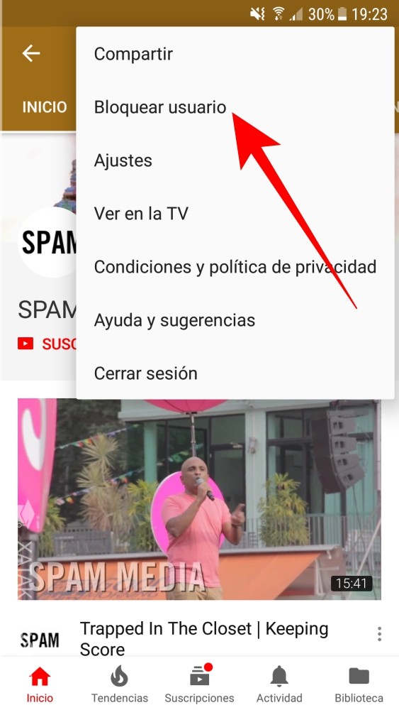 Cómo bloquear usuarios y canales de YouTube