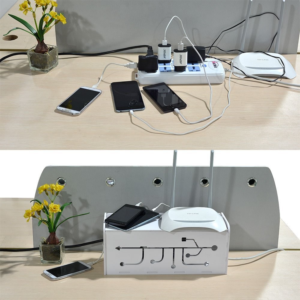 Siete cajas organizadoras de cables para tenerlos bien ordenados y ocultos