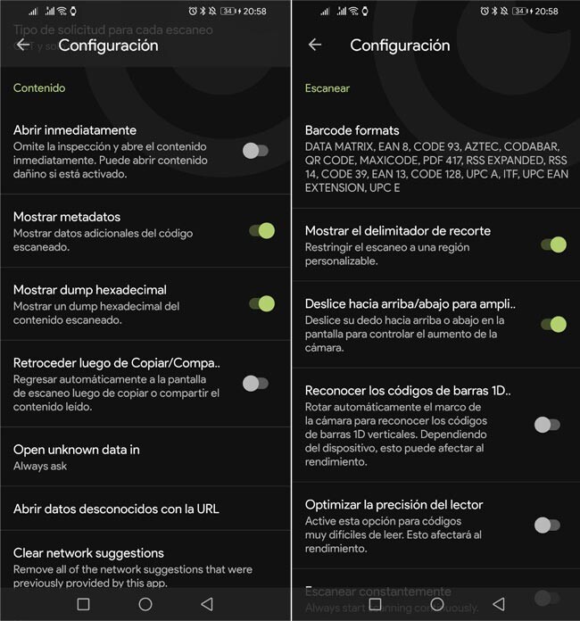 Binary Eye, un lector de códigos QR para Android ligero, sin anuncios y rápido