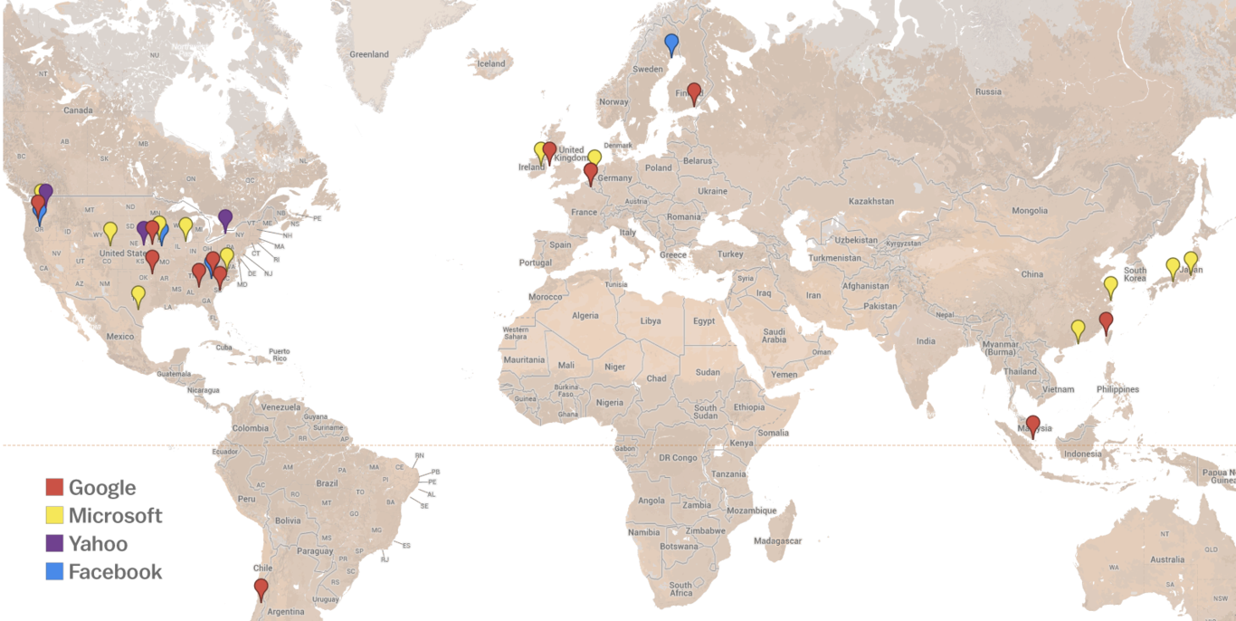 19 mapas que explican la geografía de Internet