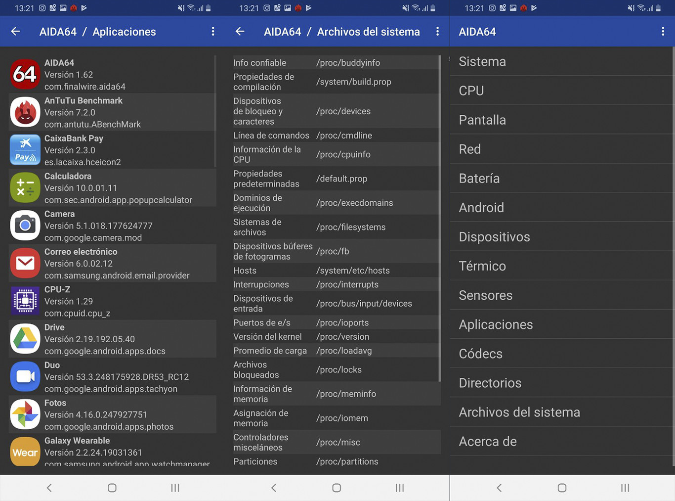 Cómo saber qué componentes tiene mi móvil Android