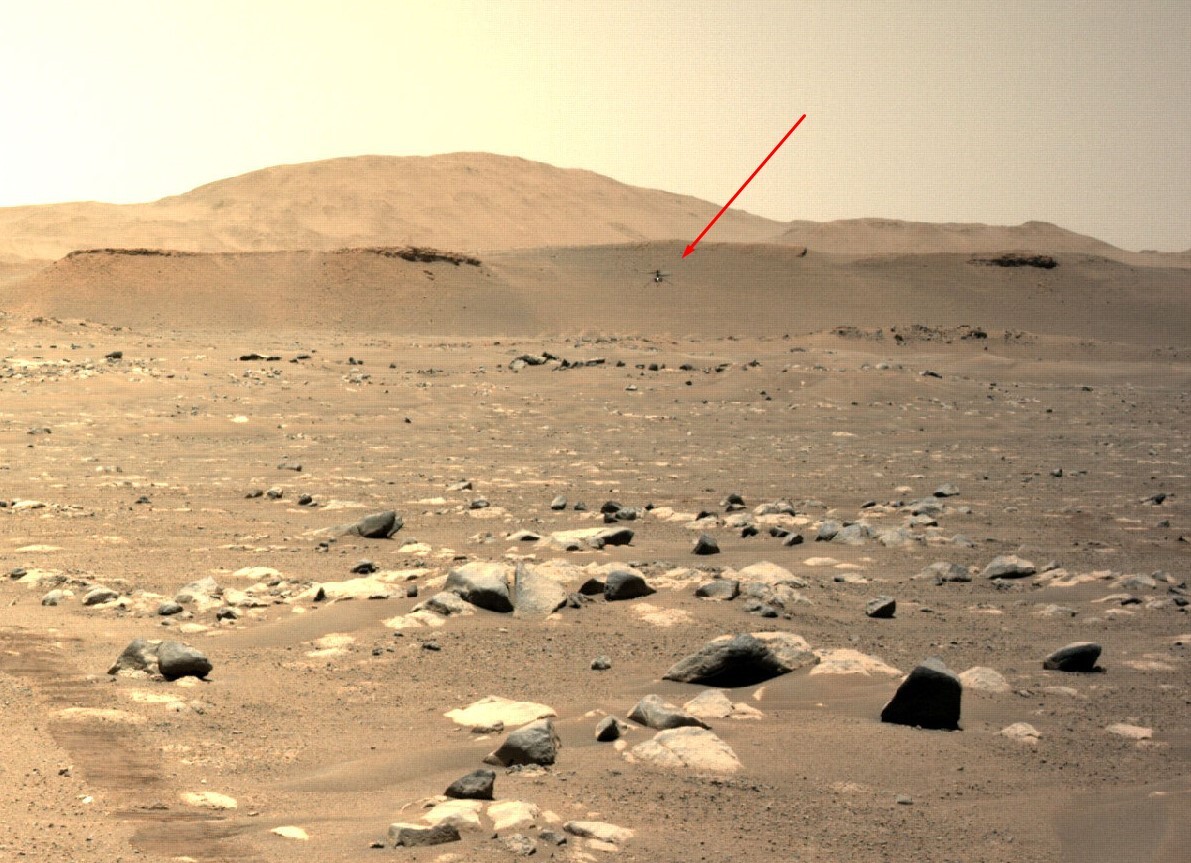 Esta es la primera foto aérea en color de Ingenuity en Marte: así se ...