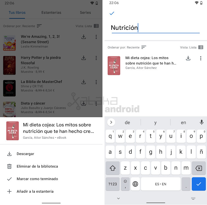 Google Play Books ya te permite organizar tu biblioteca: así puedes ...