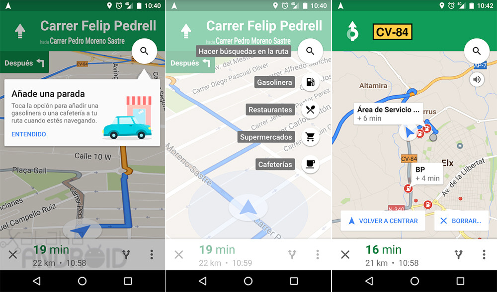 Cómo añadir una parada en tu ruta con Google Maps para Android mientras ...