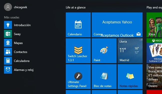 Windows 10: cómo personalizar tu menú de inicio con Tilelconifier