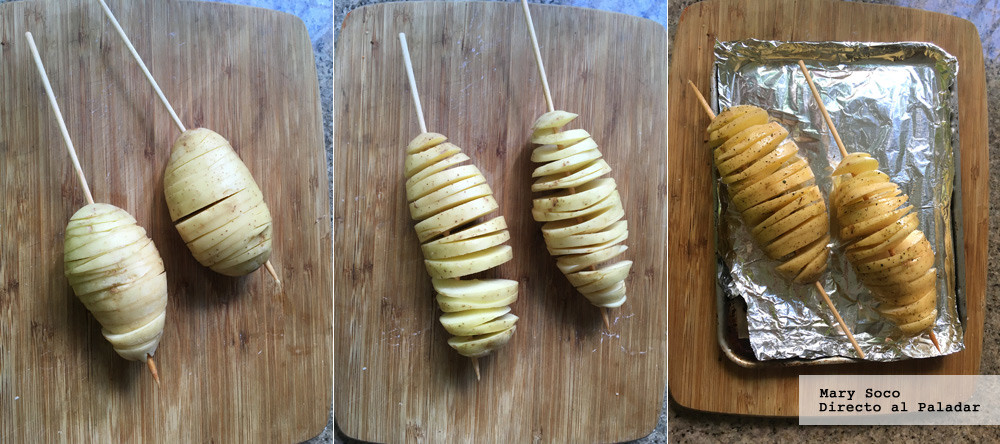 Papas en espiral o espiropapas. Receta