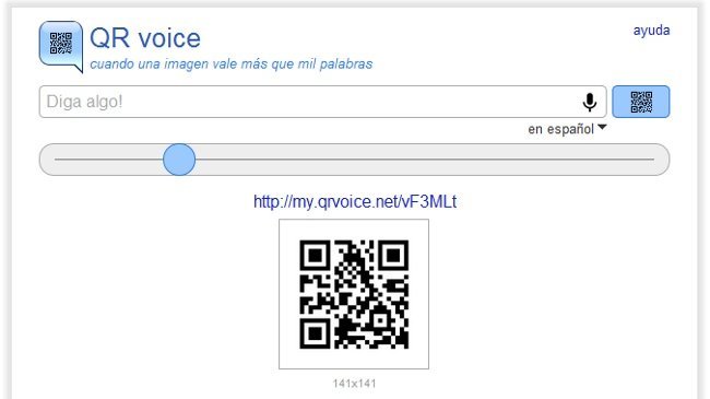 QR voice: introduce una conversión de texto a audio en un código QR