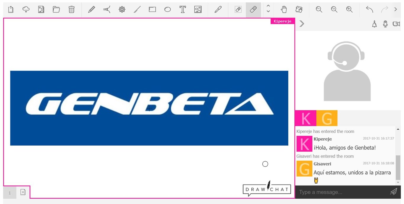 Draw Chat, una pizarra colaborativa gratuita, sin registros, con chat y ...