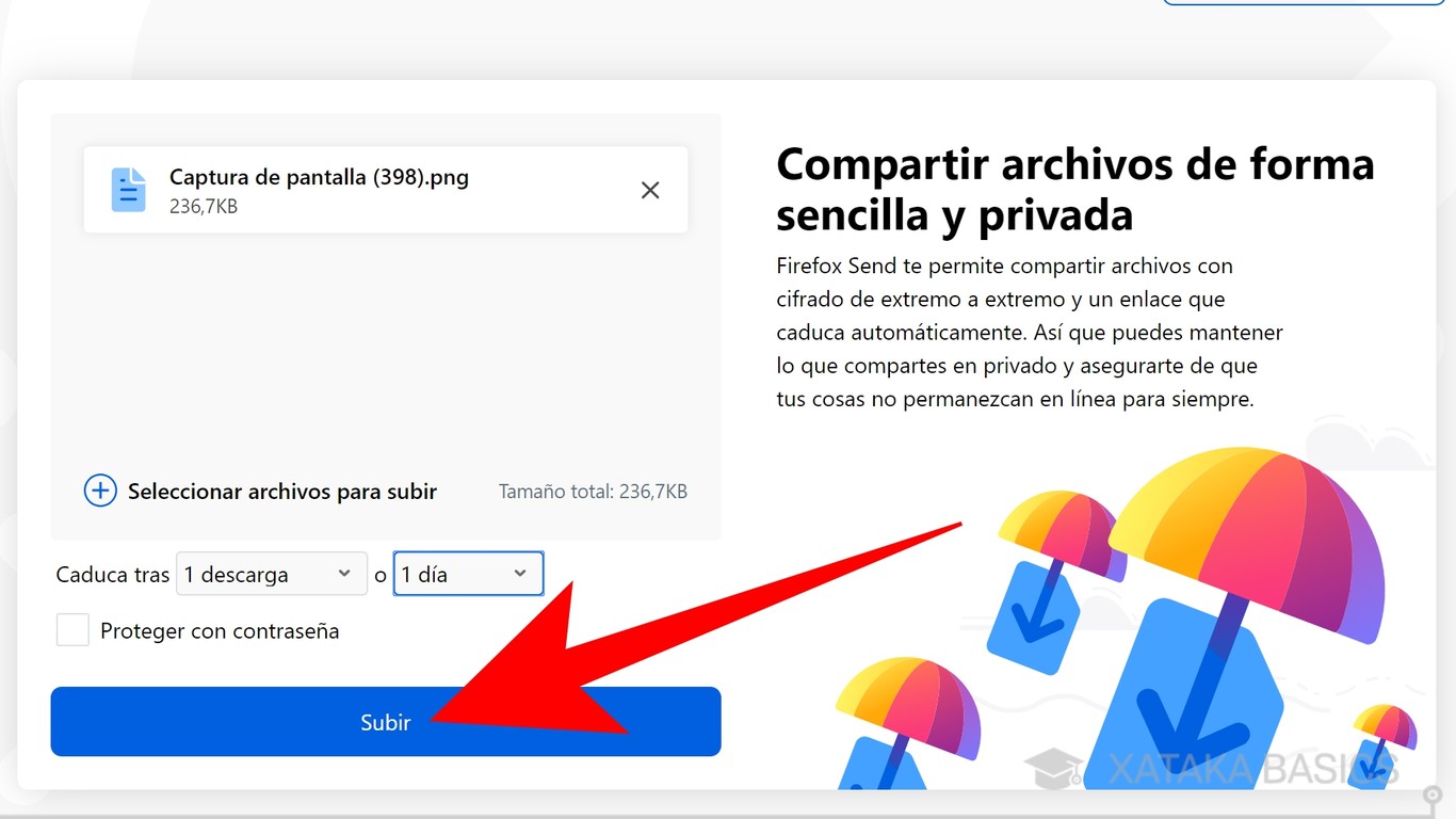 Firefox Send: cómo usarlo para enviar archivos en PC y Android