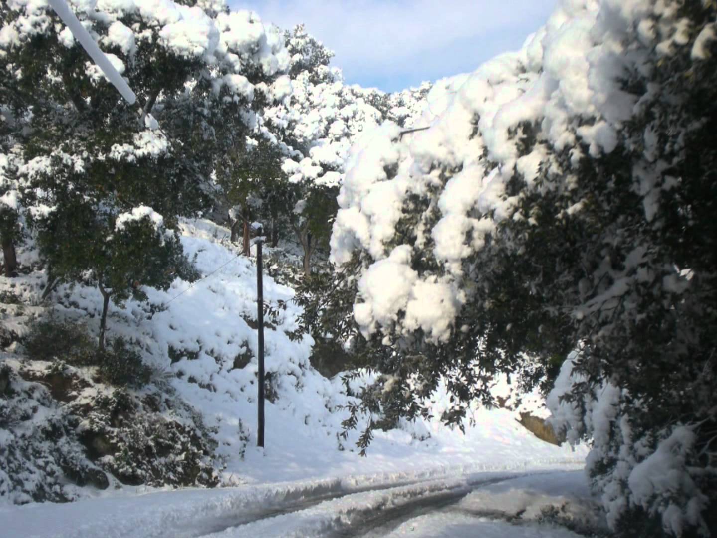 Nieve en el golfo de Ajaccio, Córcega