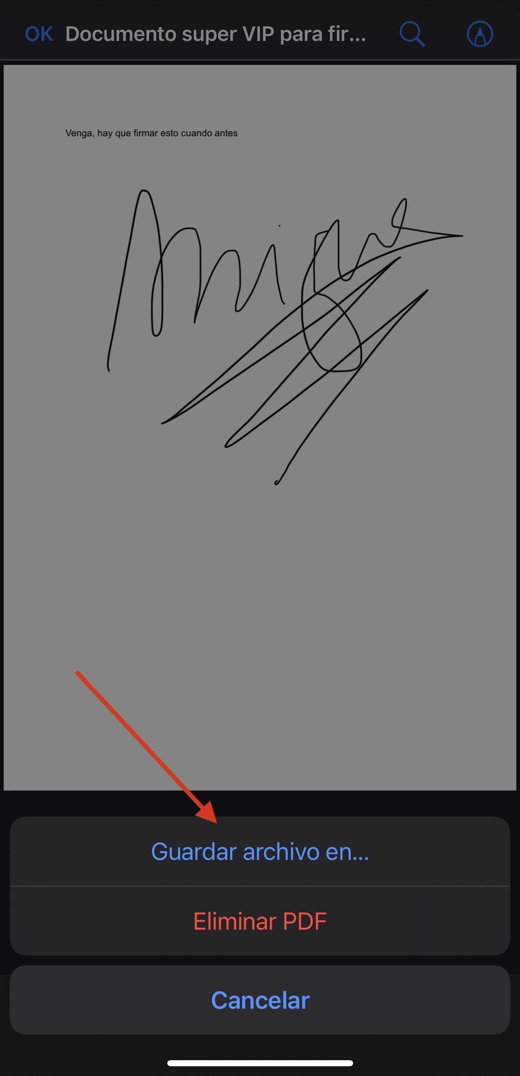 Cómo firmar un documento de Google Drive desde el iPhone