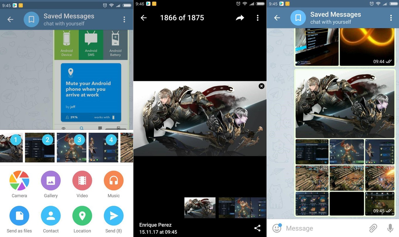 Telegram 4.5: probamos los álbumes de fotos, mensajes guardados y la ...