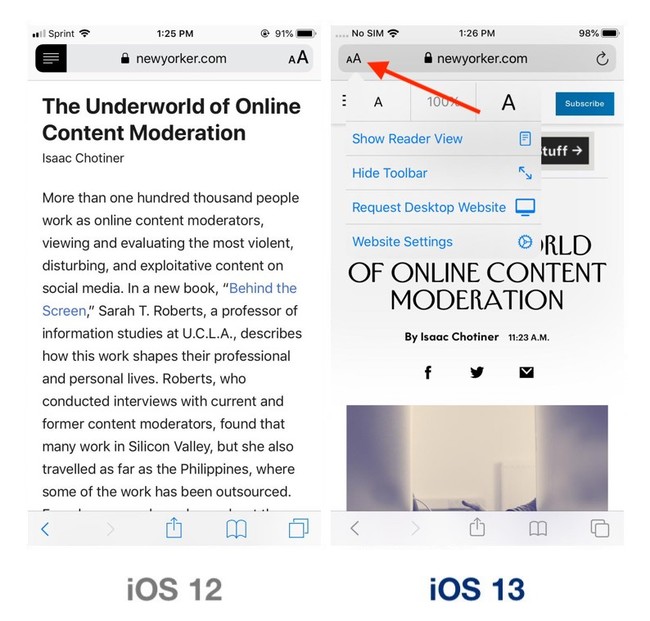 Comparación iOS 12 vs iOS 13: estas son algunas de las diferencias ...