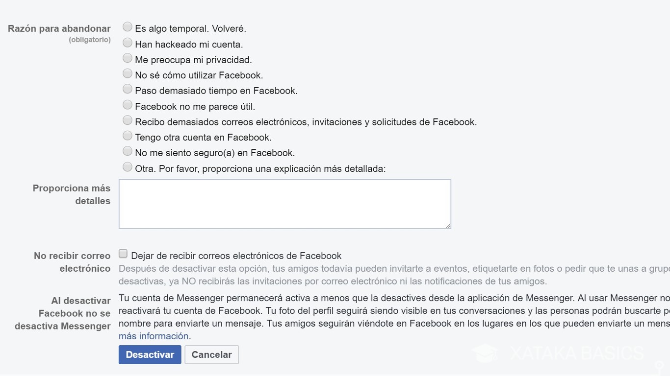 Cómo eliminar tu cuenta de Facebook definitivamente