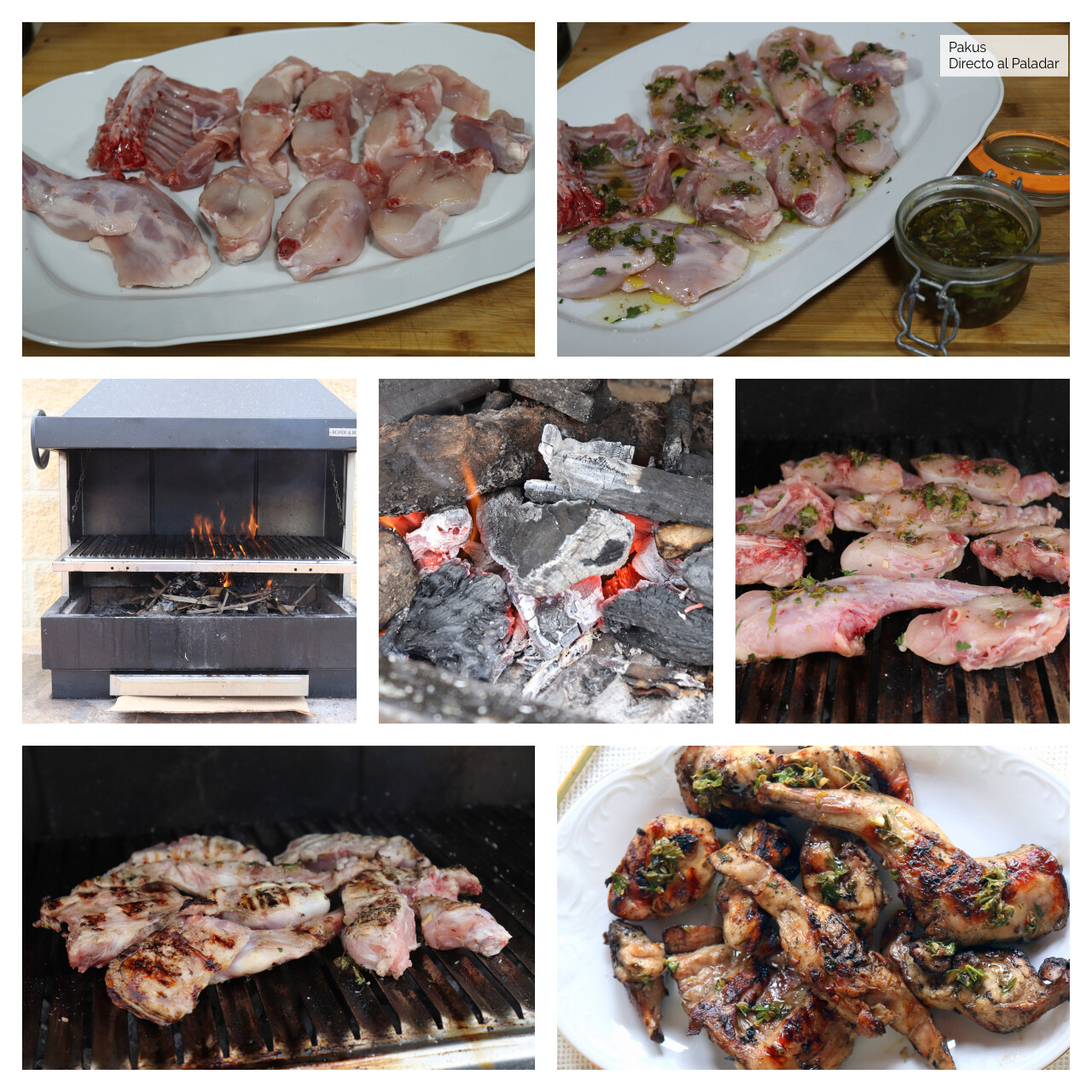 Receta de conejo asado en la barbacoa, disfrutando de las brasas con ...