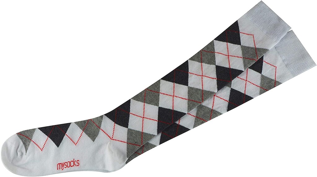 Nueve pares de calcetines con estampado de rombos para dar un toque ...