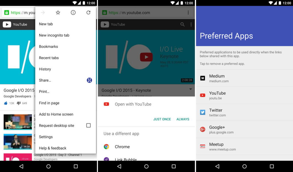 Open Link With para Android, abre el actual enlace con otro navegador o ...