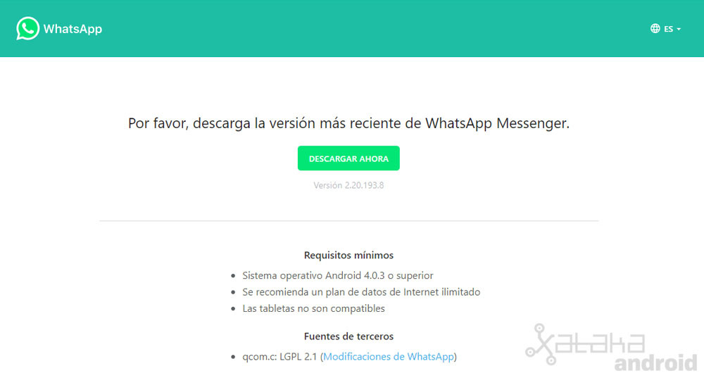 Cómo actualizar WhatsApp para Android a la última versión en 2020