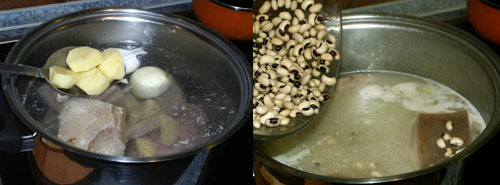 Potaje de chícharos. Receta tradicional