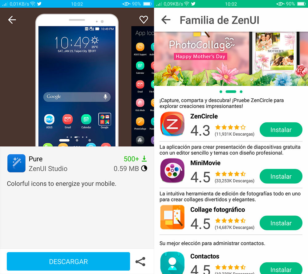 Así es ZenUI, el launcher de Asus para smartphones Android