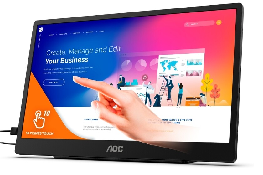 AOL anuncia el nuevo AOC 16T2, un monitor portátil para poder llevarte ...