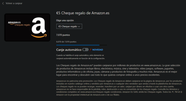 Me he propuesto usar Bing durante 5 minutos al día y mi premio son tarjetas regalo de Amazon ...