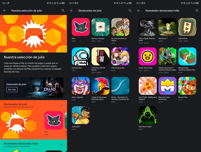 Todos los juegos que Google destaca cada mes en Play Store y cómo acceder a la recomendación
