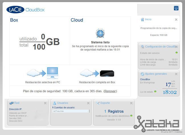 LaCie Cloudbox, análisis
