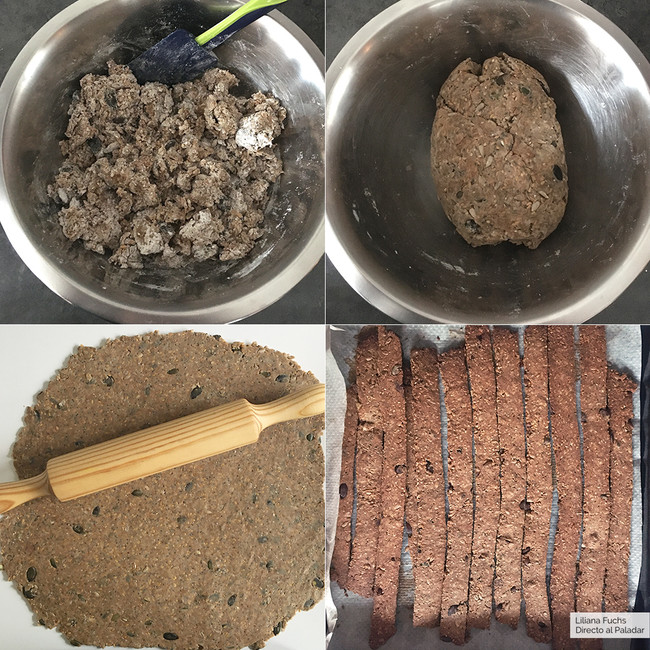Crackers integrales con espelta y centeno. Receta de cocina fácil y ...