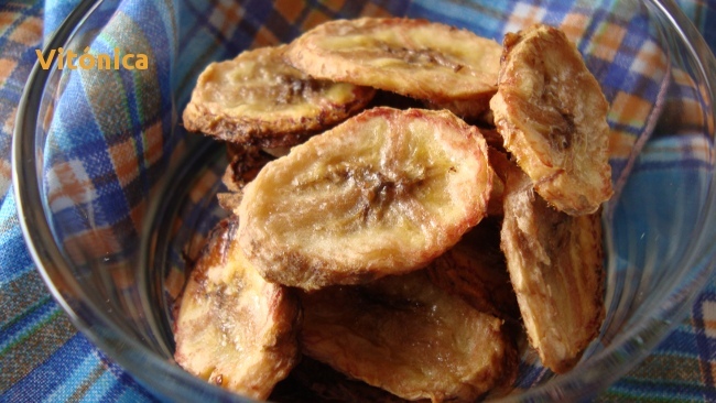 Chips de banana. Receta saludable