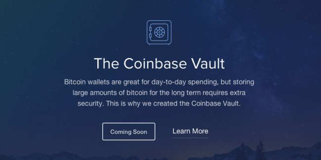 Con Vault, Coinbase se apunta al almacenamiento de grandes cantidades ...