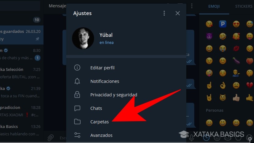 Telegram: cómo crear carpetas de chats para organizar tus conversaciones