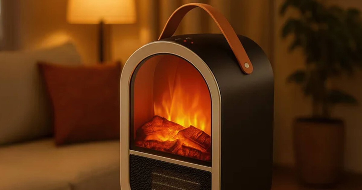 Parece una mini chimenea, pero es un calefactor con el que podrás ...