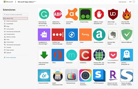 Microsoft ya permite añadir valoraciones a las extensiones para Edge ...