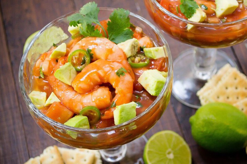 Coctel De Camarones Estilo Colombiano