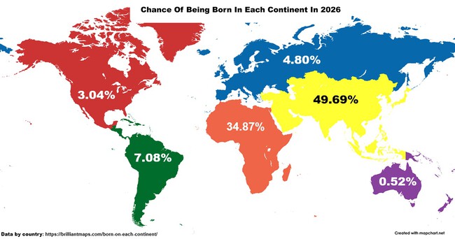 Si nacieras a día de hoy lo harías al 17,5% en la India: el mapa que ...