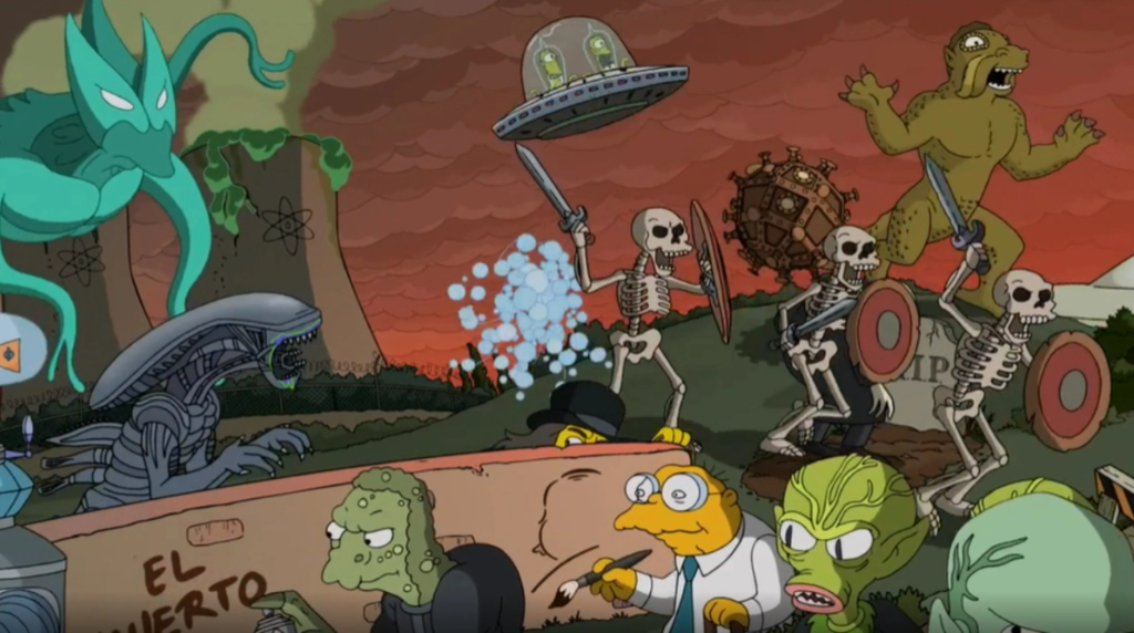 Todas las veces que 'Alien' amenazó a Los Simpson y que puedes ver en ...