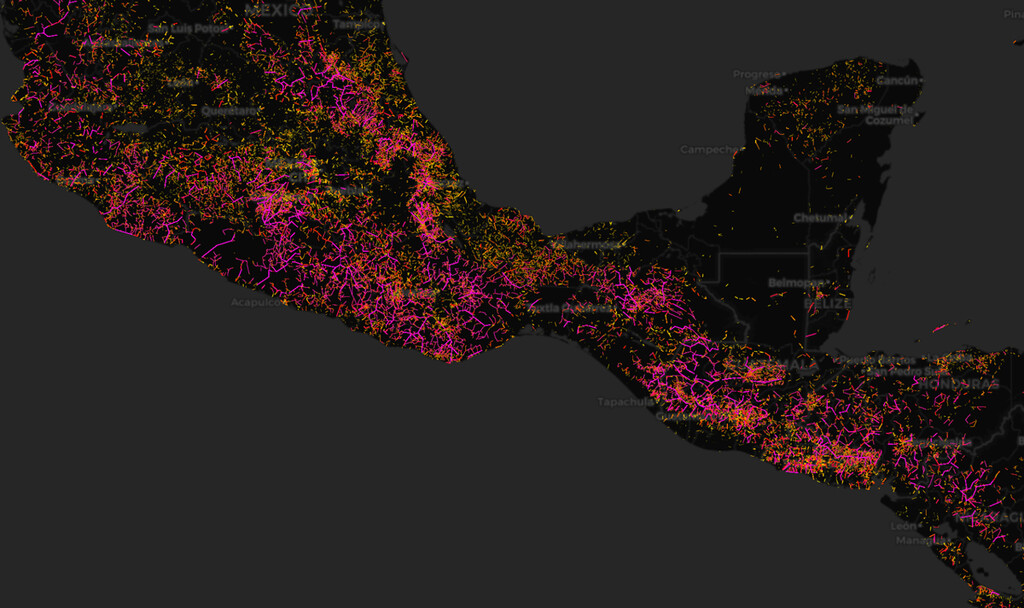 Curvature, el mapa que recopila las carreteras con más curvas del planeta