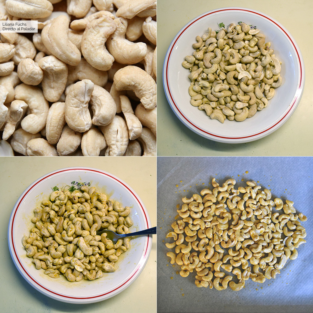 Anacardos picantes con miel al horno. Receta de cocina fácil, sencilla ...