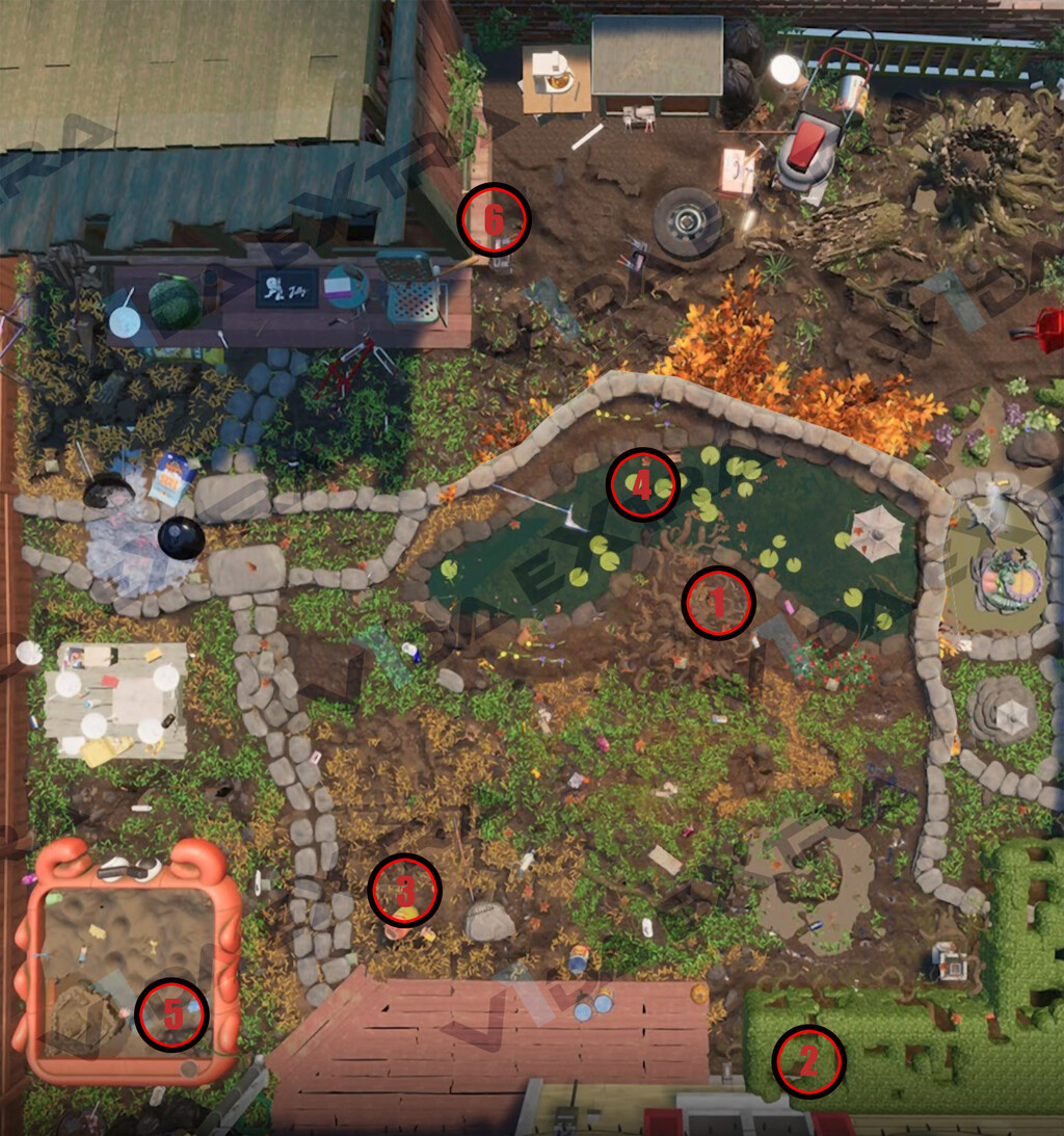 Grounded: mapa con la entrada a todos los laboratorios principales