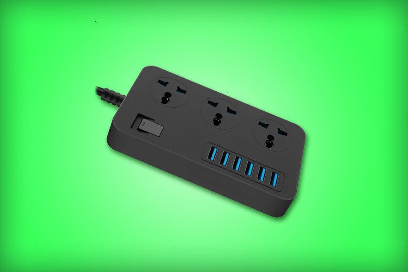 Multicontacto inteligente Mofit con seis puertos USB para cargar todos ...