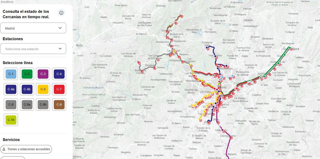 Renfe estrena un mapa en tiempo real para saber dónde está tu tren. Y ...
