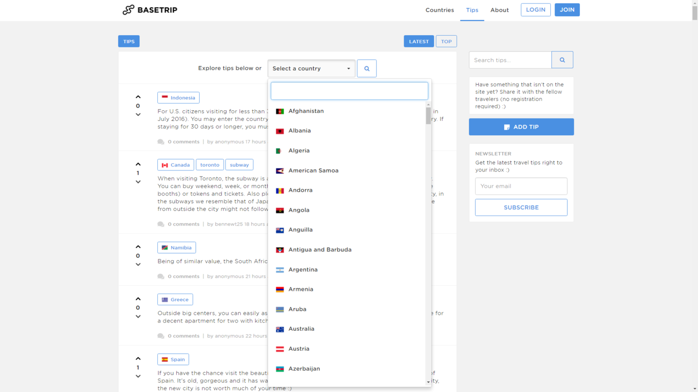 BaseTrip es la web que te dice todo lo que necesitas saber cuando ...