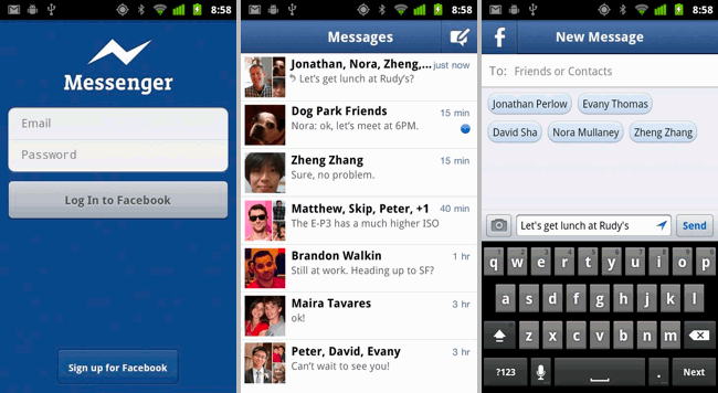 Facebook Messenger, el chat de Facebook también en Android