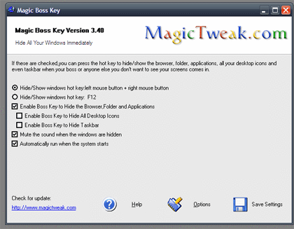 Magic Boss Key, escondiendo tus ventanas de los mirones