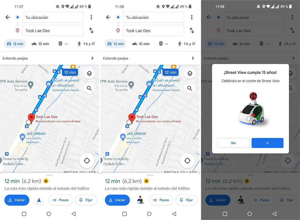 El coche de Street View, en Google Maps: así lo puedes usar como icono de navegación